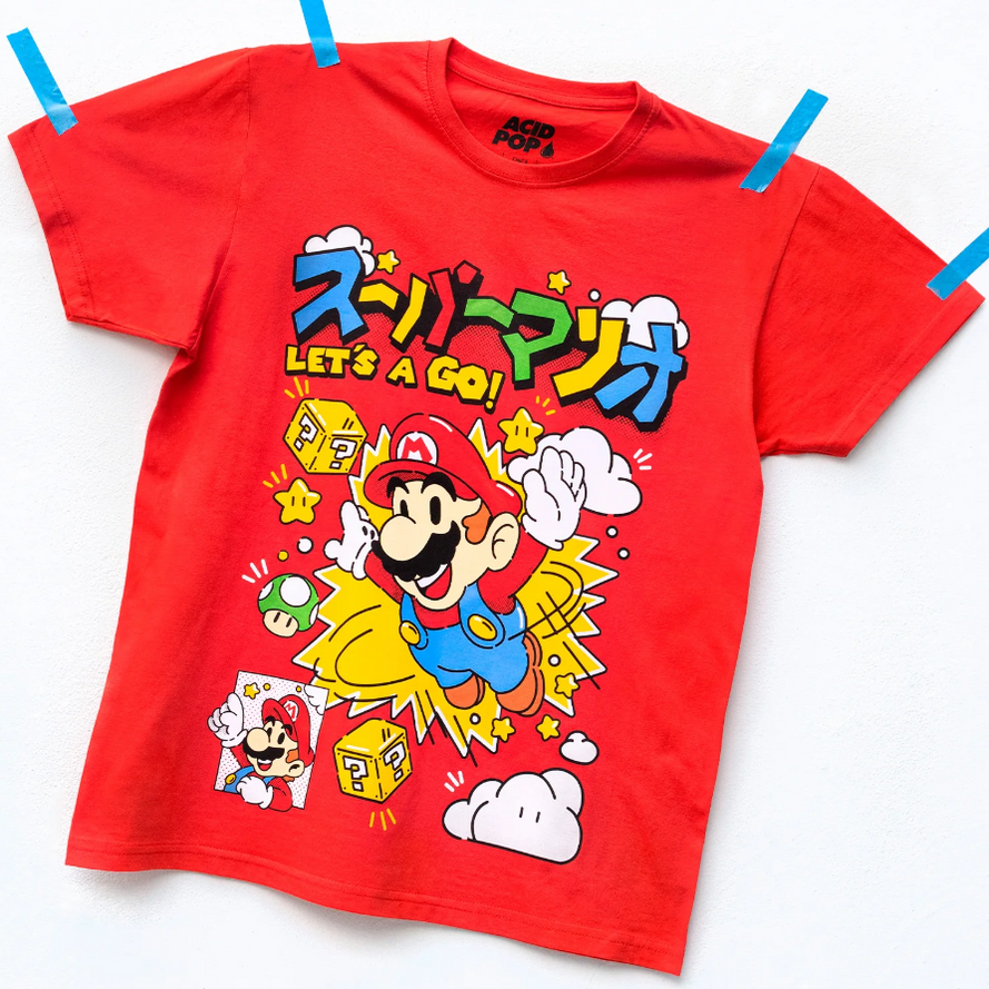 Playera Let´s a Go! (Mario) — Shin Sekai Manga & Comics