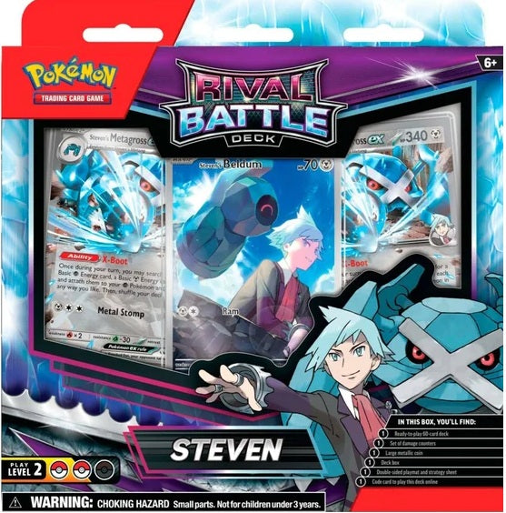 PRE-VENTA Pokémon TCG: RIVAL DECK STEVEN — Shin Sekai Manga & Comics